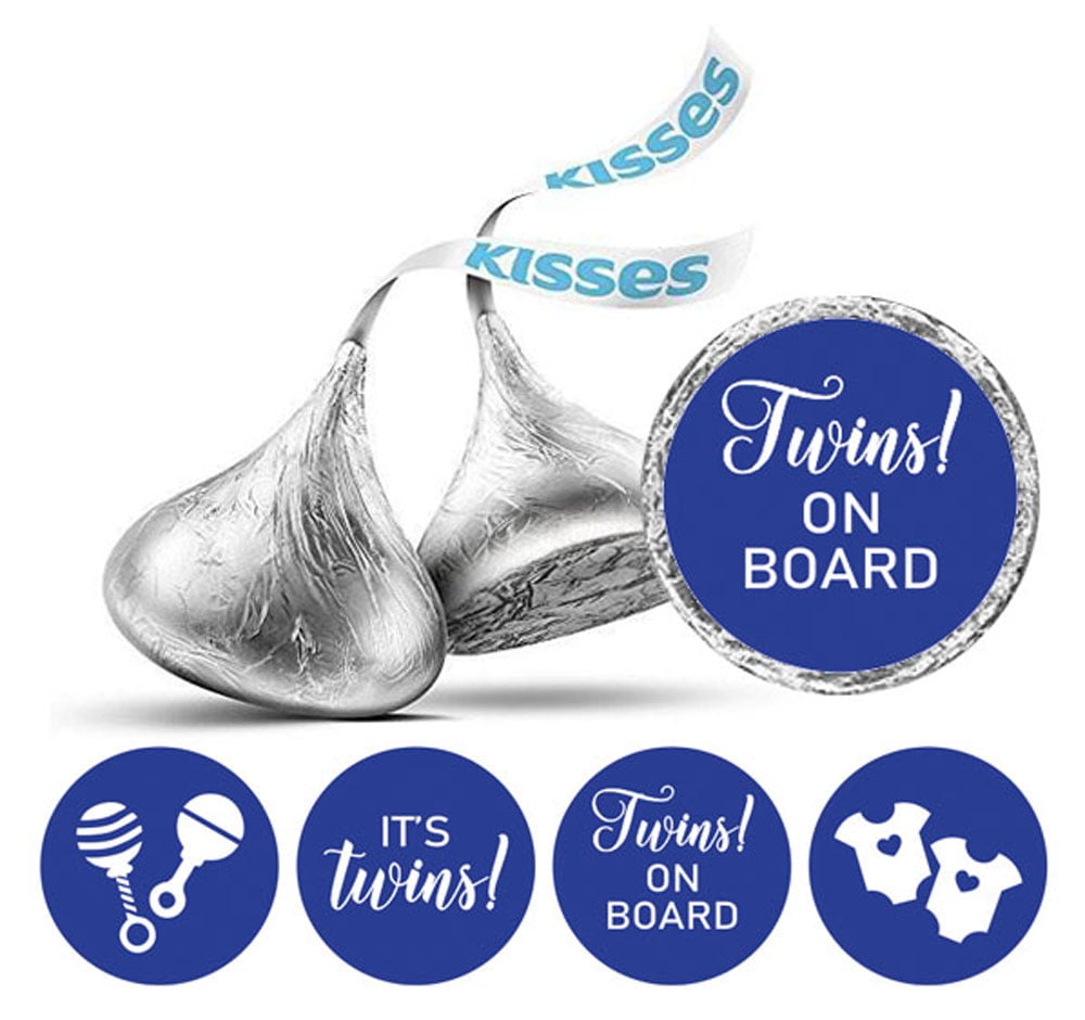 Darling Souvenir DIY Twins Baby Shower Theme Stickers chocolate Candy ...