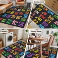 Alphabet Washable Area Rug 4x6 American Cartoon Early Education ...