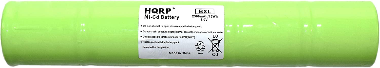 HQRP Ni-Cd 6V 2500mAh Rechargeable Battery for Moltech Power Systems ...