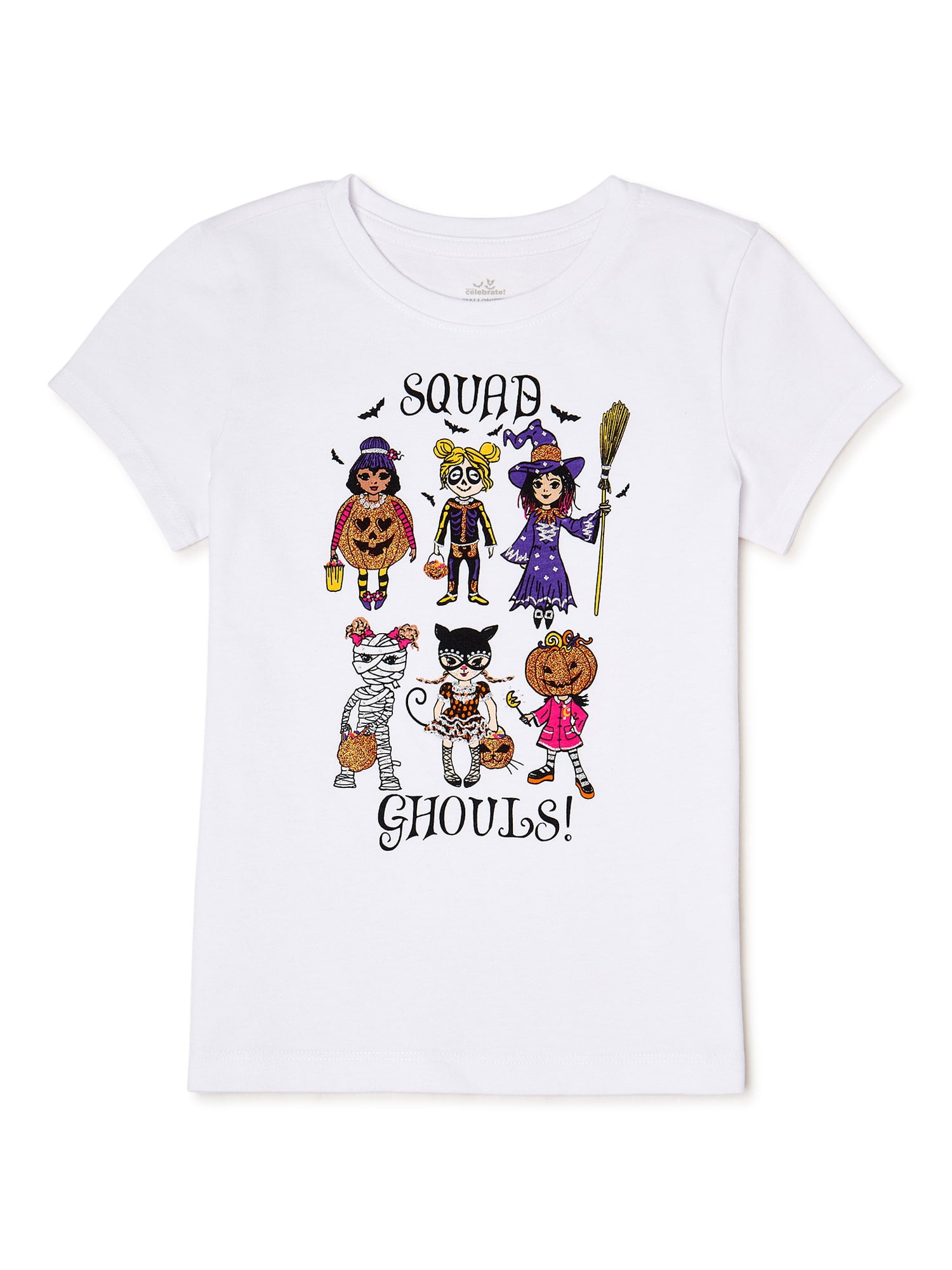 Way to Celebrate Girls Short Sleeve Graphic T-Shirt, Sizes 4-18 ...