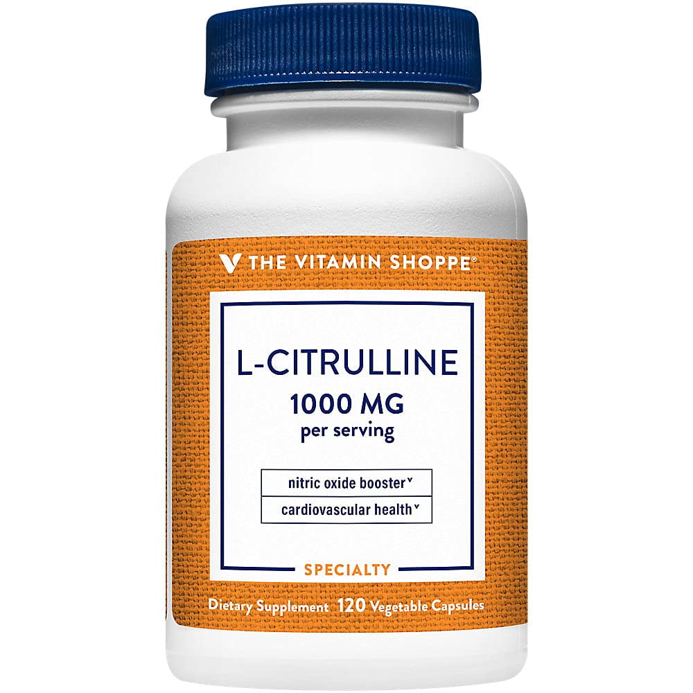 Suplemento de L-citrulina The Vitamin Shoppe, 1000 mg, 120 cápsulas ...