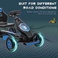 Kids Pedal Go Kart with Ergonomic Seat and Rubber Wheels for Ages 5-12 ...