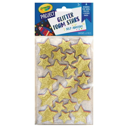 CRAYOLA FOAM STAR STICKERS ASSORTED 60CT | Walmart Canada
