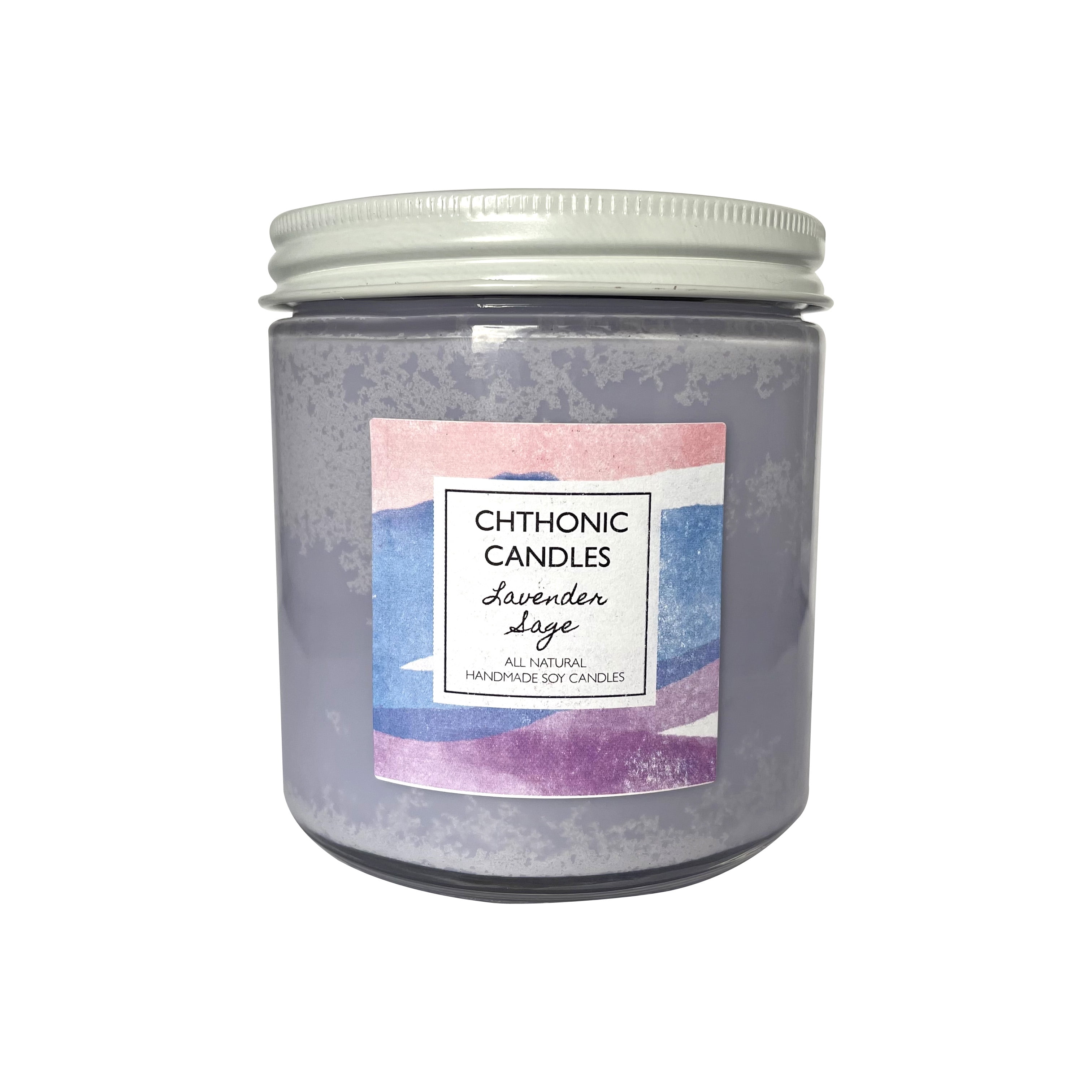 Chthonic Co. All Natural Purple Soy Lavender Sage Candle 16oz - Walmart.com