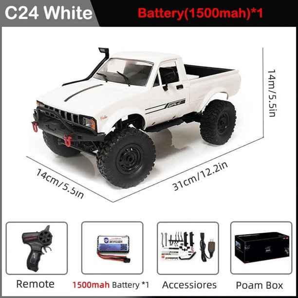 WPL C24-1 RC Car 1/16 Full Scale 2.4G 4WD Rock Crawler Electric Buggy ...