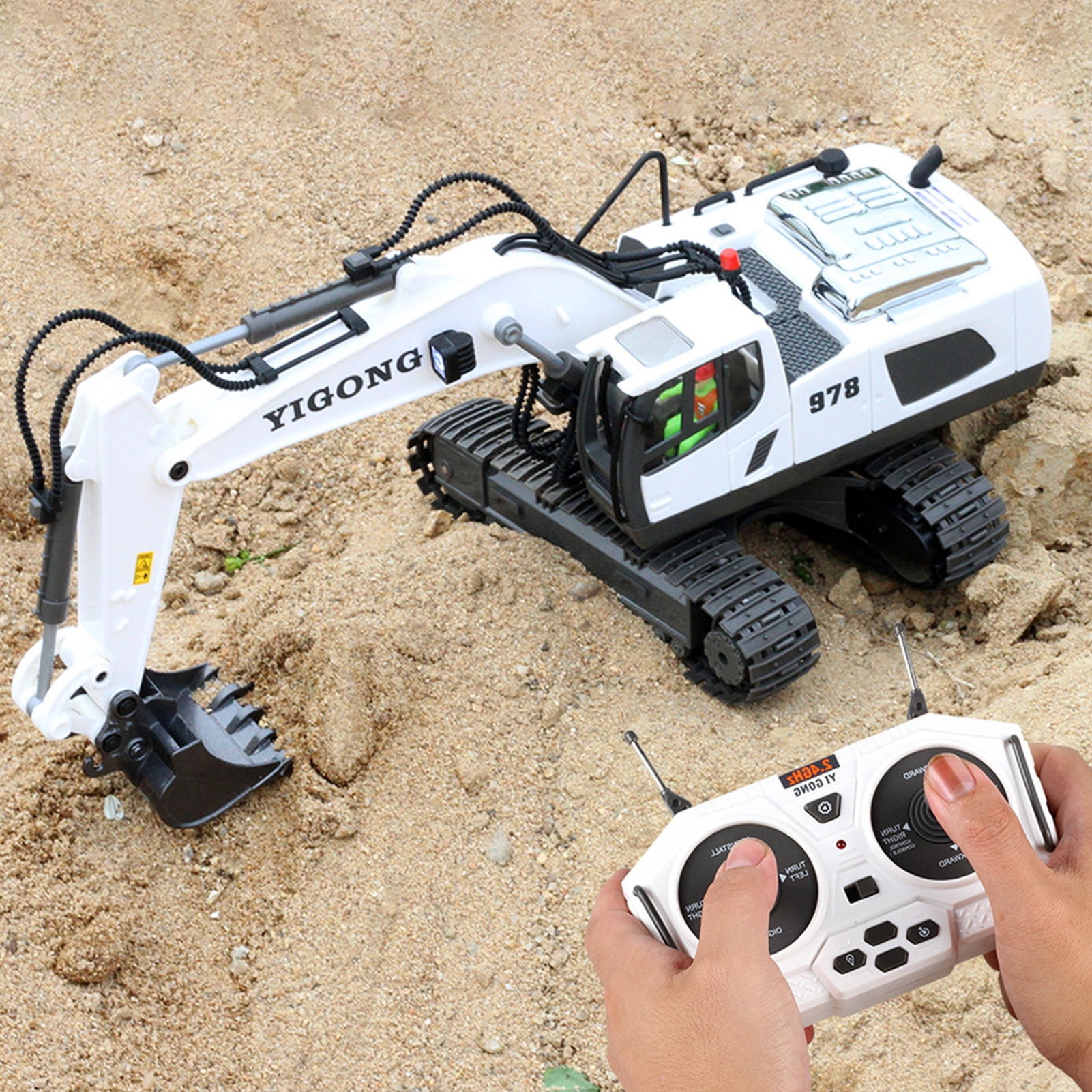 Dengjunhu Excavator Toy Flexible Digging Arm Simulation Sound 680 ...