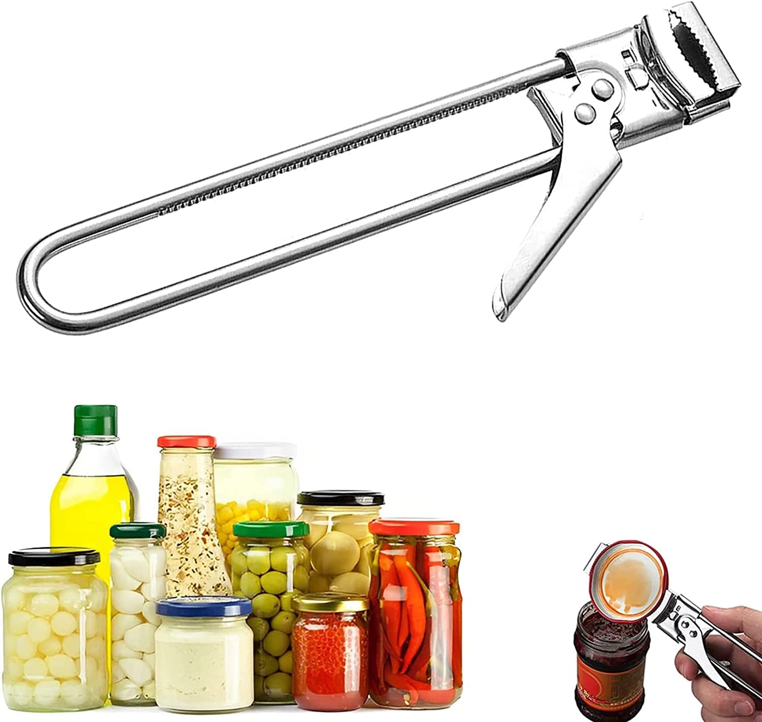 Master Opener Adjustable Jar & Bottle Opener Multifunctional Stainless ...