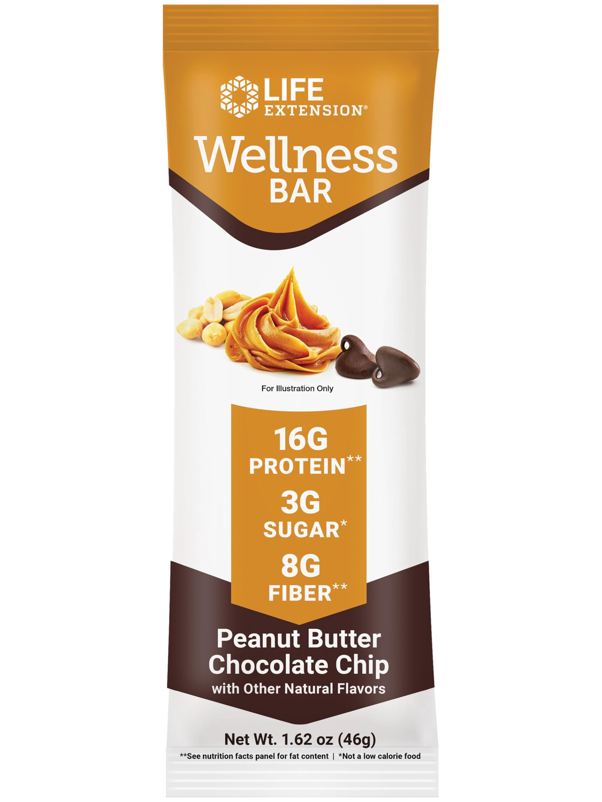 Snack Bar Life Extension Wellness con mantequilla de maní y chocolate ...