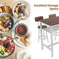 5 Piece Wood Kitchen Dining Table Set, Dining Table with 4 Chairs for Kitchen, Dining Room ...