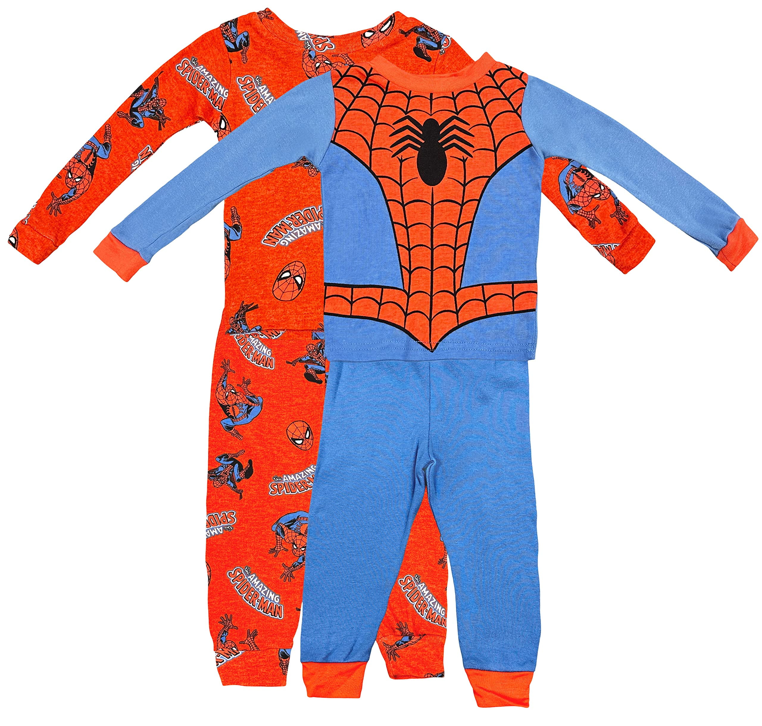 Marvel Toddler Boys' Spiderman Pajama Set, 4 Piece Set - Walmart.com