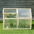 COSTWAY Garden Wooden Cold Frame Greenhouse Raised Planter Bed ...