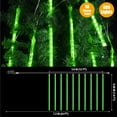 LAMPHOME 12 Inch Green Meteor Shower Lights, 10 Tubes 240 LEDs ...