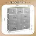 9-Drawer Dresser, Fabric Storage Tower for Bedroom, Hallway, Entryway ...