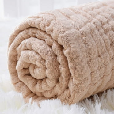 Sticky Toffee Muslin Throw Blanket for Adults, 100% Cotton, 60x50 in ...