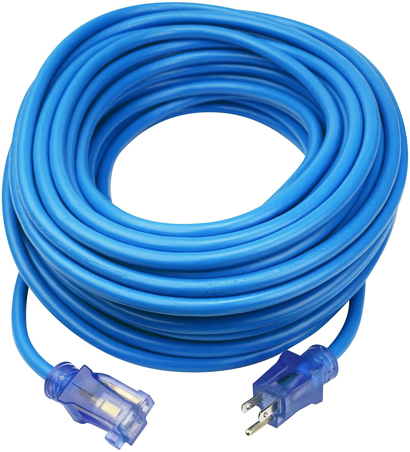 Clear Power 12/3 SJTW 100 ft Outdoor Extension Cord with Lighted ...