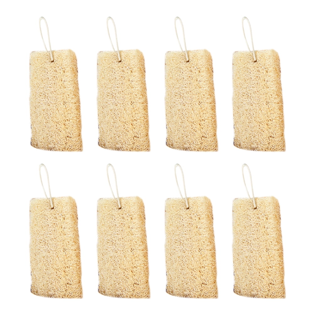 Natural Dish Sponge 8 Pack, Compostable Kitchen Scrubber Scouring Pad ...