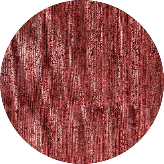 Ahgly Company Indoor Round Solid Red Modern Area Rugs, 6' Round ...