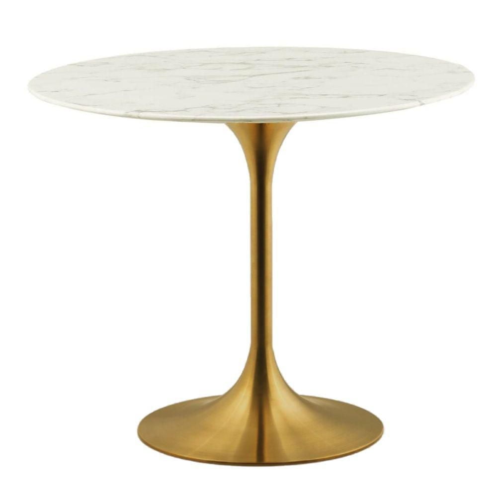 Click here for Take Me Home Furniture White Faux Marble Top Brass... prices
