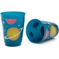 16 Pack Plastic Outer Space Cups for Kids, Galaxy Party Favors for ...