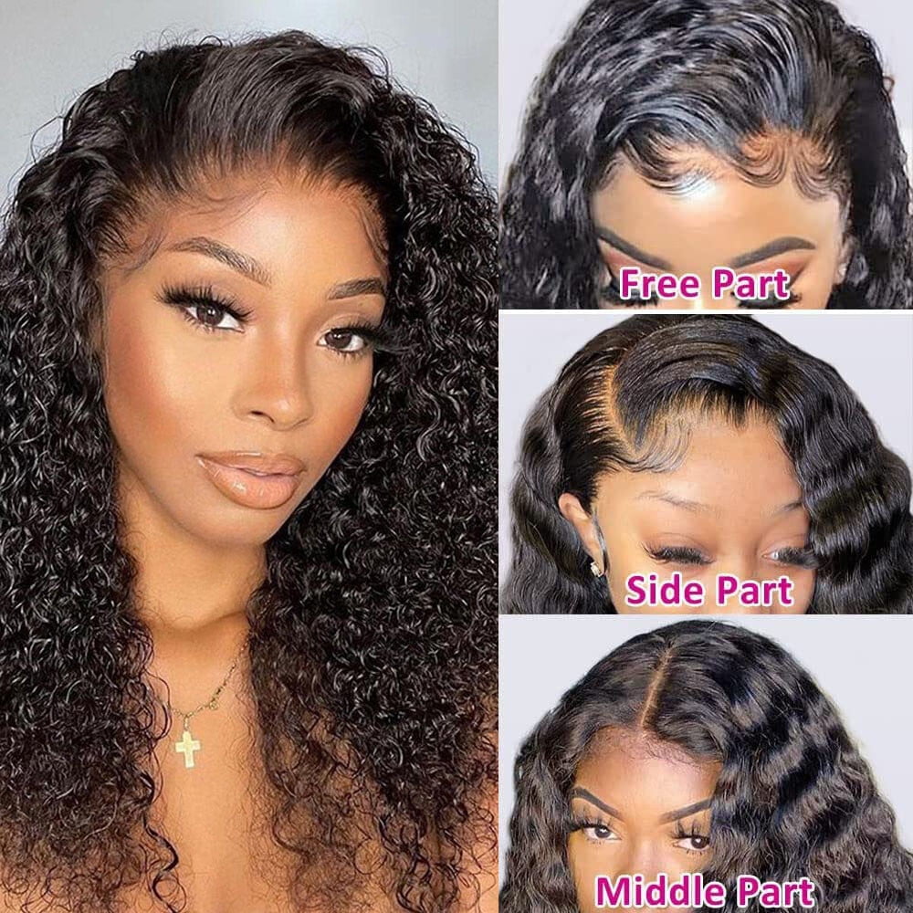 HAOFAN HD 13X6 Lace Front Wig Human Hair Wigs for Black Women Deep Wave ...