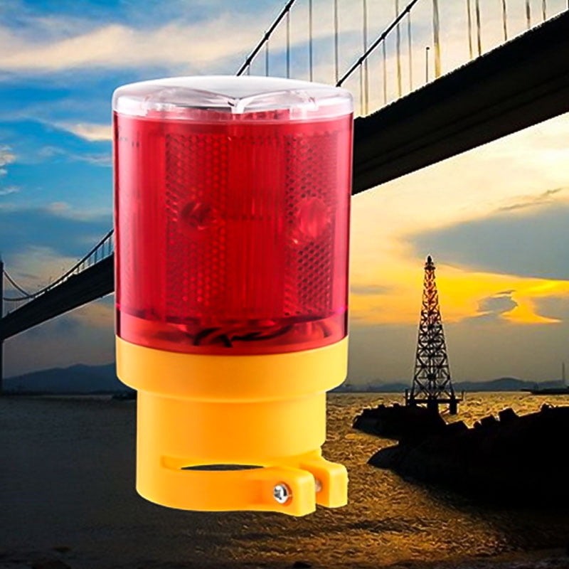 Solar Powered Traffic Warning Light LED Bulb Lamp for Construction Site ...