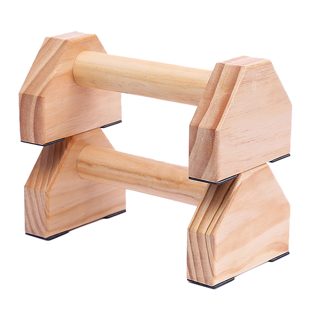 HOMEMAXS 1 Pair of Solid Wood Push-up Bracket Fitness Stretch Stand ...