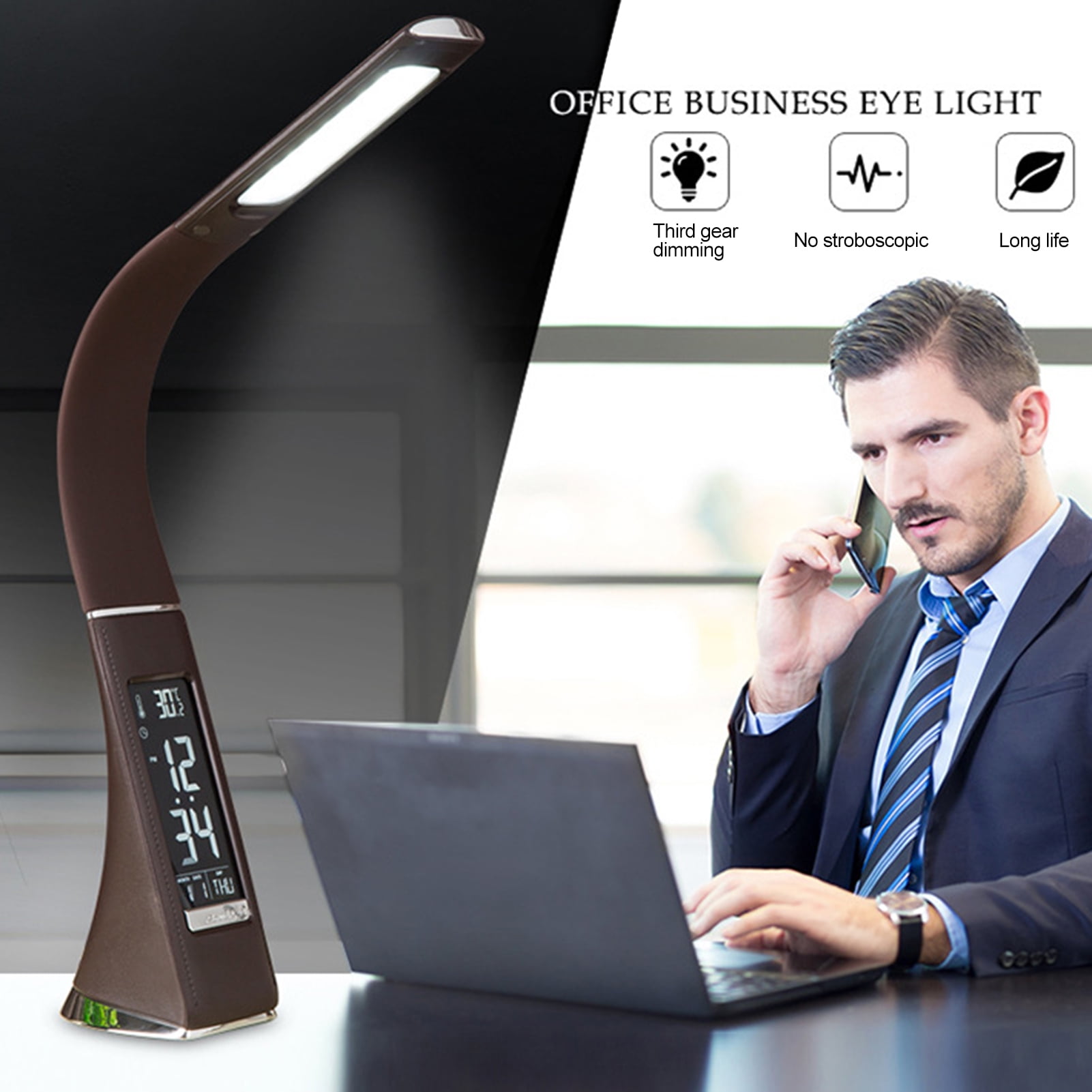 Sunjoy Tech LED Table Lamp Brightness Adjustable Touch Control Flicker ...