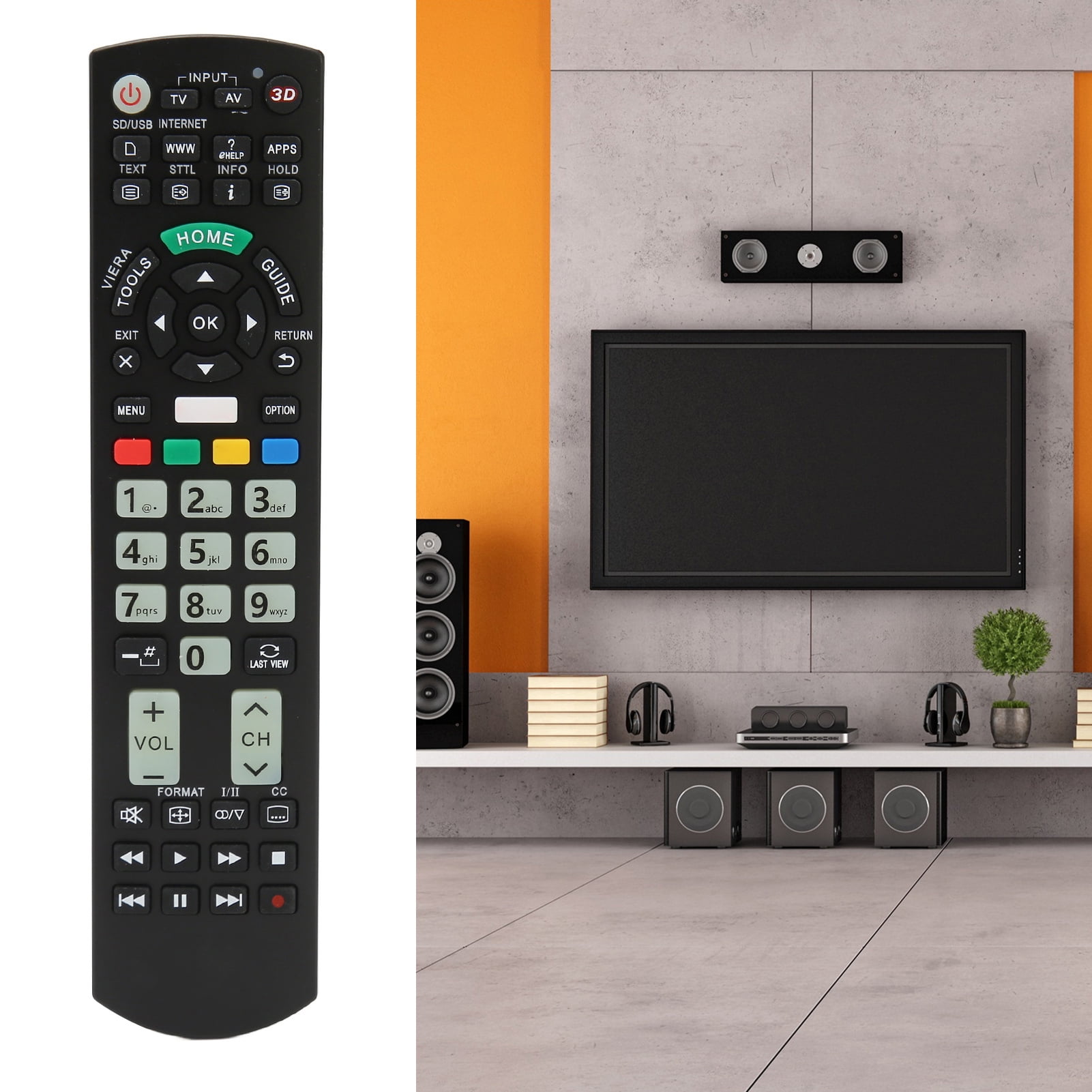 Control remoto universal fácil de agarrar control remoto de TV control ...