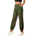 Allegra K Mesh Panel Pant for Women's High Waist Sheer Sports Elastic ...