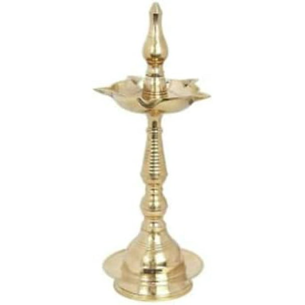 Brass Traditional Kerala Samai/Oil Lamp/Diya/Deepak/Dhoop/Jyoti For ...