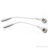 12 PCS TENS cables adapters to convert 2mm pin to 3.5mm snap Connection ...