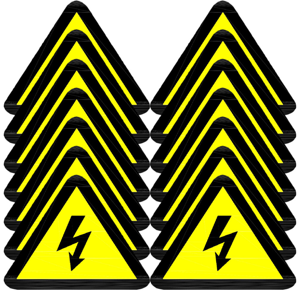 25pcs High Voltage Sticker Warning Stickers Electrical Stickers Caution ...