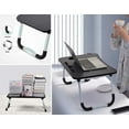LEUCHTAMOR Foldable Lap Desk Table, 23.6inch Portable Wood Laptop Desk ...