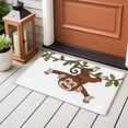 Brown Cute Monkey Entryway Rug 2x3ft Washable Non Slip Bathroom Rug Low ...