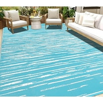 B-USA Large Outdoor Patio Rug, 5x7 ft, Reversible, Waterproof, Camping ...