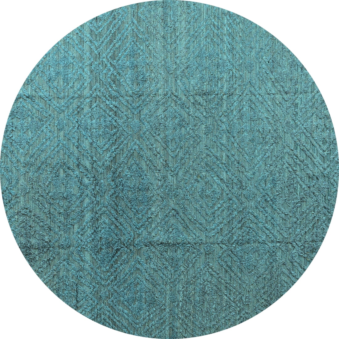 Ahgly Company Indoor Round Abstract Light Blue Modern Area Rugs, 8 ...
