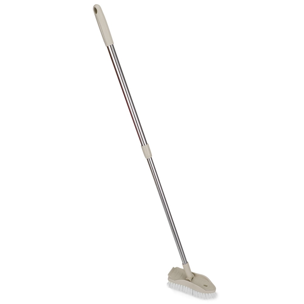 Floor Scrub Brush Shower Scrubber Long Handle Detachable Stiff Bristles ...