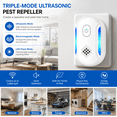 Ultrasonic Pest Repeller Plug in, Triple-Mode Quiet Pest Control for ...