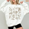 Cute Book Lover Sweatshirt, Bookworm Crewneck, Reading Club, Librarian ...