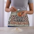 Brown Pattern Half Waist Apron Retro Abstract Art Classic Brown Red ...