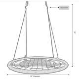 Round Net Tree Swing with Hanging Ropes - Walmart.com