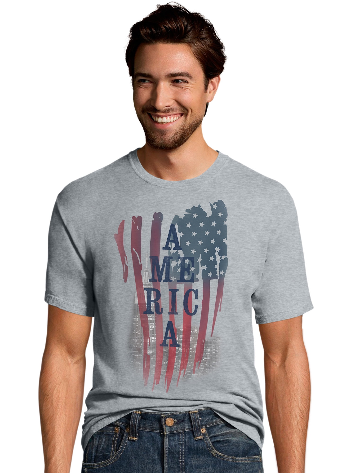 Hanes Americana Mens & Big Men's Graphic Tee Shirt, Sizes S-3XL ...