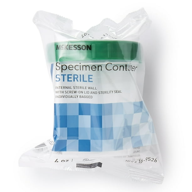 McKesson Specimen Containers - Sterile, Leak-Proof Lid with Tamper Seal ...