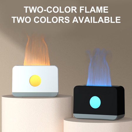 Aroma Diffuser 3D Simulation Two-color Flame Diffusers Home Automatic Atomizer Desktop Large ...