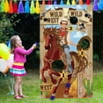 Western Cowboy Party Throwing Sandbags Game Funny Sandbag Throwing Flag ...