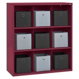 Cubby 46 in. x 52 in. Burgundy 9-Cube Organizer - Walmart.com