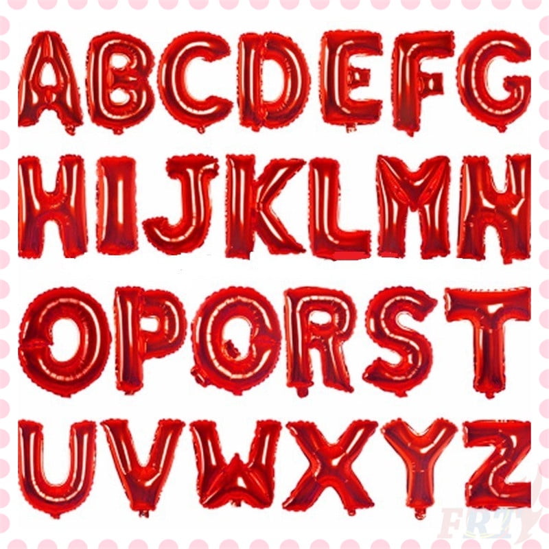 Red mylar letter balloons store
