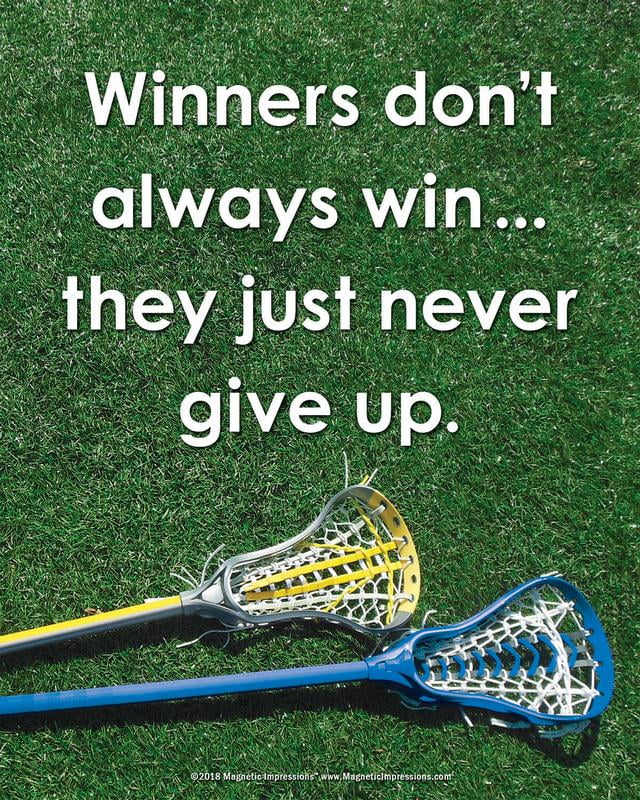 Unframed Lacrosse Inspirational Winners Quote Women's 8" x 10" Sport ...