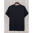 Black Round Neck Short Sleeve Mens Graphic T-Shirt, Bold Me Vs Me Print ...