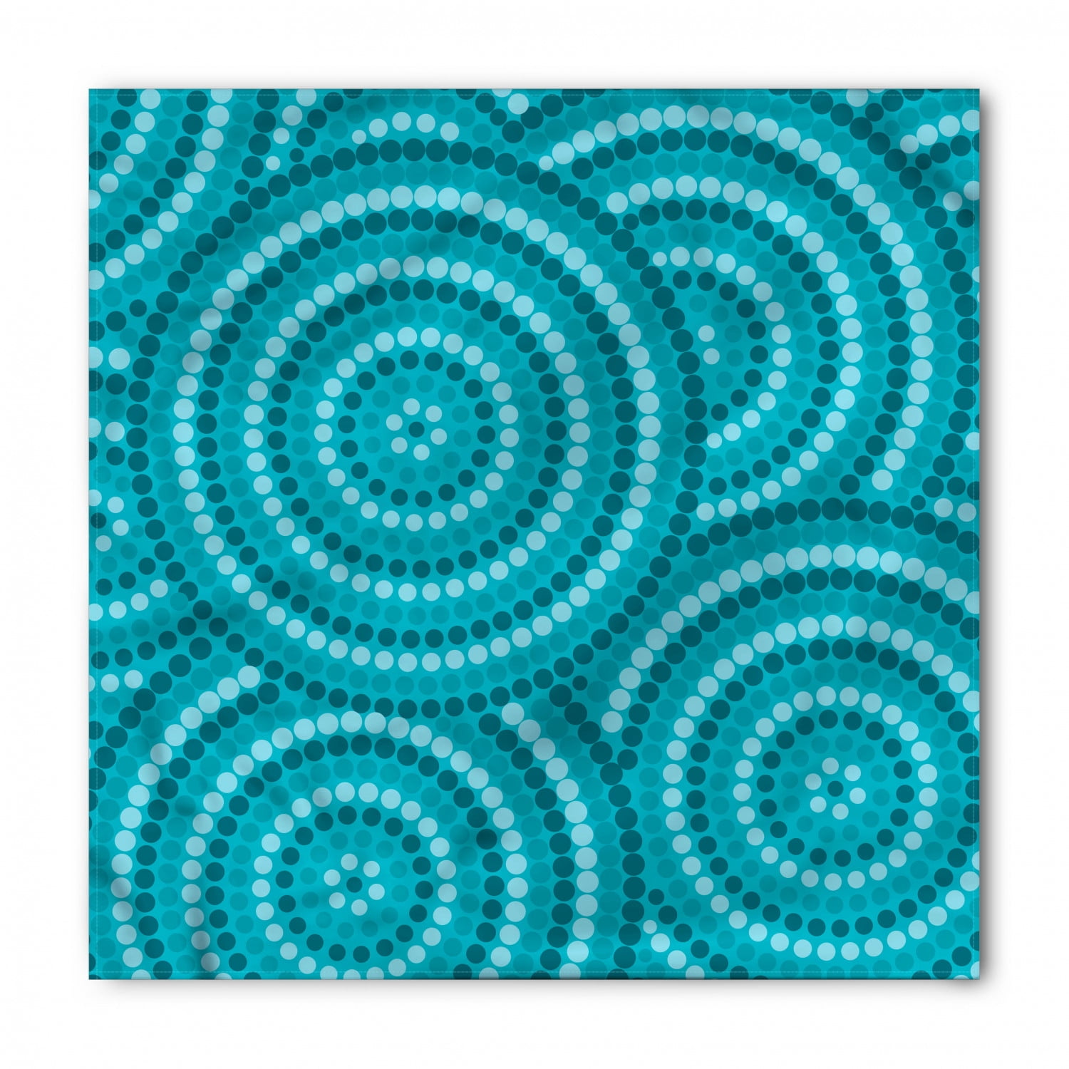 Teal Bandana, Abstract Australian Dots, Unisex Head and Neck Tie, by ...